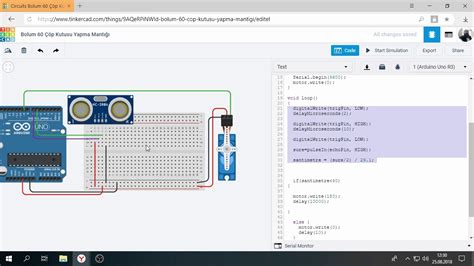 Tinkercad Ile Arduino Bölüm 60 Otomatik Çöp Kutusu Yapma Mantığı Youtube
