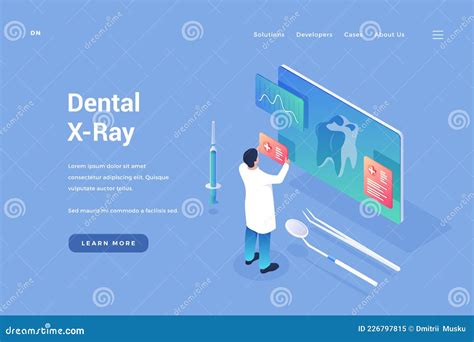 Dental Xray Of Teeth Doctor Examines Images And Tomograms Of Oral