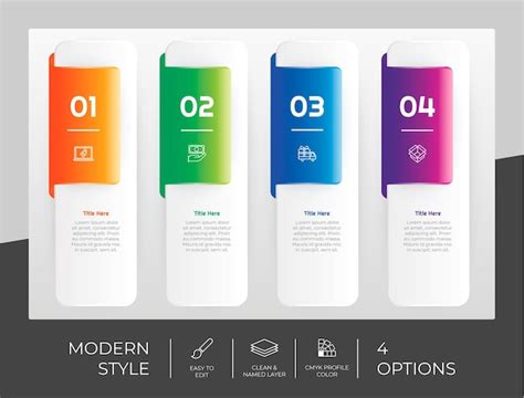 Premium Vector Workflow Infographic Vector Design With 4 Steps And