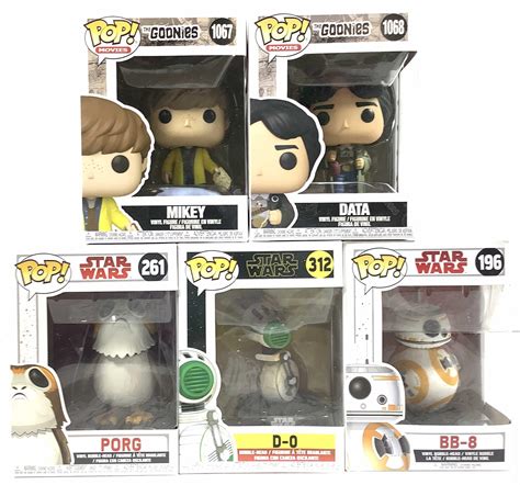 Lot 5 Nip Funko Pop Figures Data Porg Bb 8