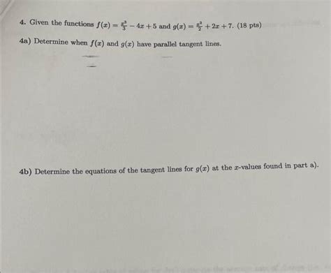 solved 4 given the functions f x 3x3−4x 5 and