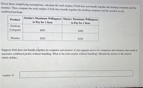 Solved Given These Simplifying Assumptions Calculate The Chegg