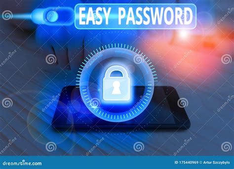 Handwriting Text Easy Password Concept Meaning Easy Code That Enables One To Gain Admission To
