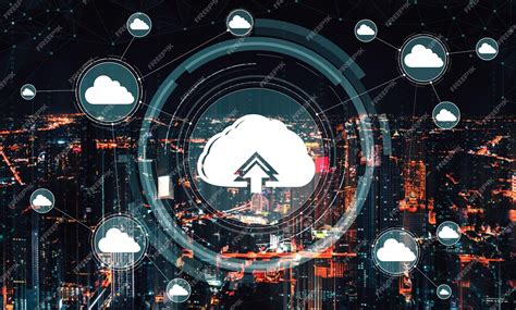 Premium Photo Cloud Computing Technology And Online Data Storage For Business Network Uds