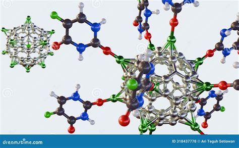 5 Fluorouracil Drug Conjugates Alkali Metal Decorated Fullerene Stock Illustration