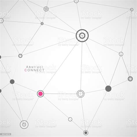 Vector Abstract Molecular Connection Technology Design For Medicine