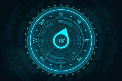 Hud Compass Futuristic Set Of Round Aiming Vector Image