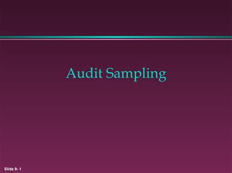 Audit Sampling Ppt