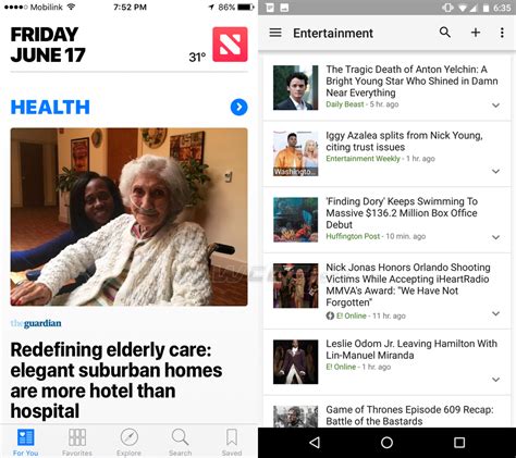 Apple IOS 10 Beta Vs Google Android N Beta A Visual Comparison