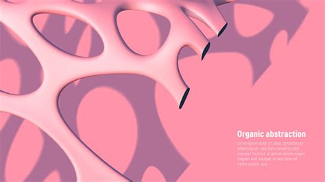 Artificial Biologic Fiber Vector Background With Abstract Pink Mesh