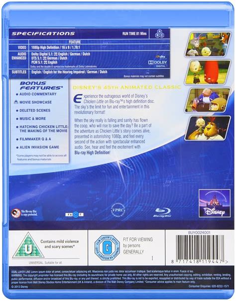 Menú Del Dvd De Chicken Little