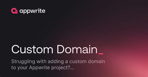 Custom Domain Threads Appwrite