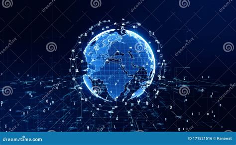 technology network data connection digital network and cyber security