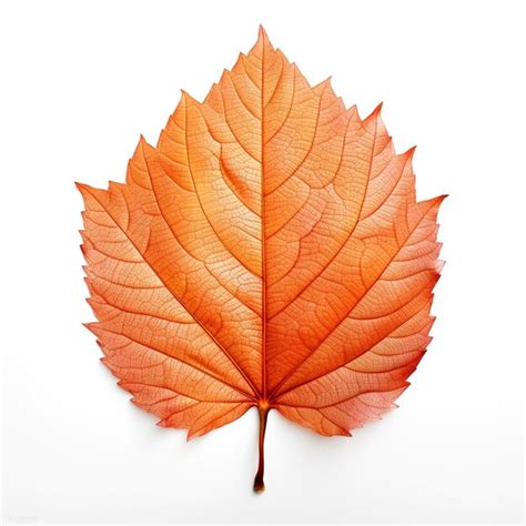 Hoja De Otoño Aislada Sobre Un Fondo Blanco Foto Premium