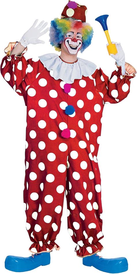 Rubies Dotted Clown Costume For Adults Unisex One Size