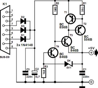 RS232 Voltage Regulator Circuit Diagram