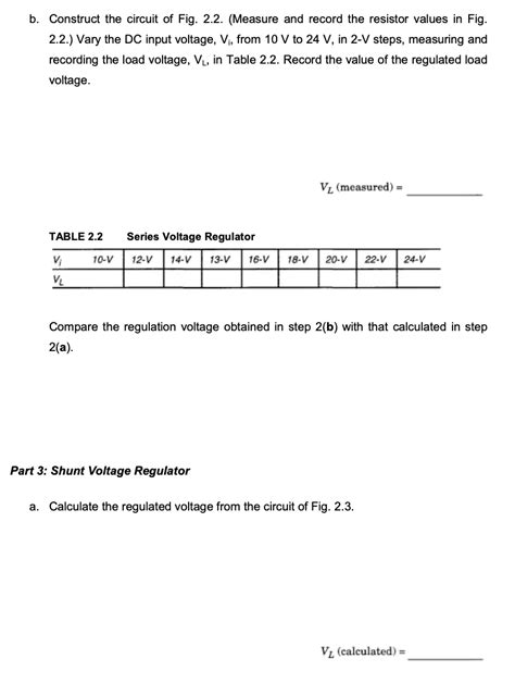Solved Voltage Regulation Power Supplies Objective 1 To