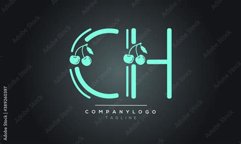 Ch Initials Monogram Letter Text Alphabet Logo Design Stock Vector Adobe Stock
