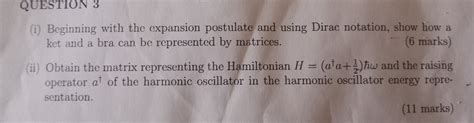 i beginning with the expansion postulate and using