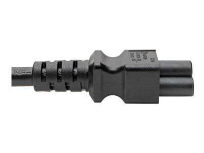 Tripp Lite 6in Laptop Power Cord Adapter Cable C14 To C5 2 5A 18AWG 6 Power Cable IEC 60320 C14