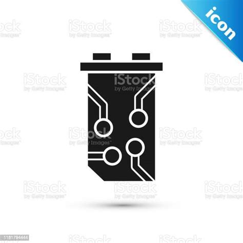 흰색 배경에 격리 된 검은 색 비디오 그래픽 카드 아이콘입니다 벡터 일러스트레이션 0명에 대한 스톡 벡터 아트 및 기타 이미지 0명 Cpu Pci 카드 Istock