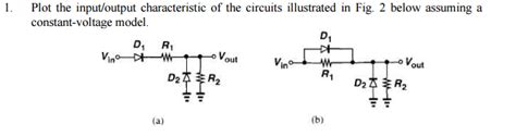Solved Plot The Inputoutput Characteristic Of The Circuits