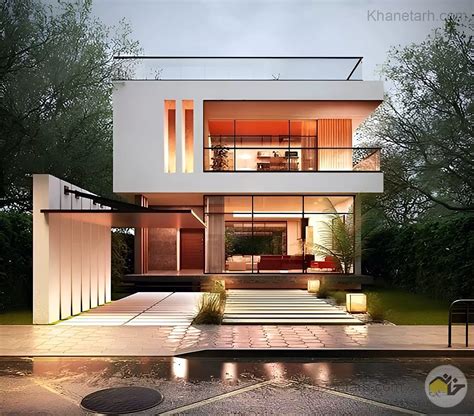 پلان ویلا مدرن نقشه ویلا دوبلکس بدون پرتی