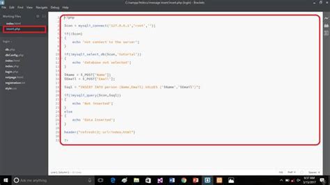Install And Configure Xampp Server With Data Insert Into Database