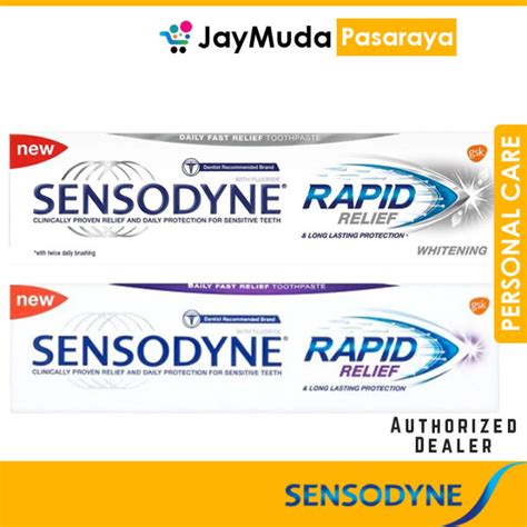 Sensodyne Toothpaste Rapid Relief Whitenig Original 100g Fast