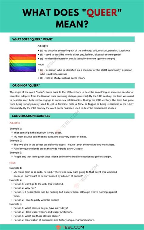 Queer Meaning Origin And Examples • 7esl