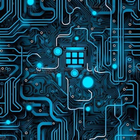 Premium Photo Electronic Circuits Seamless Design Background
