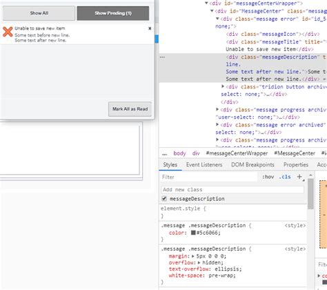 web8 5 gui not rendering and new line showing error messages