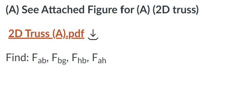 solved a see attached figure for a 2d truss 2d truss