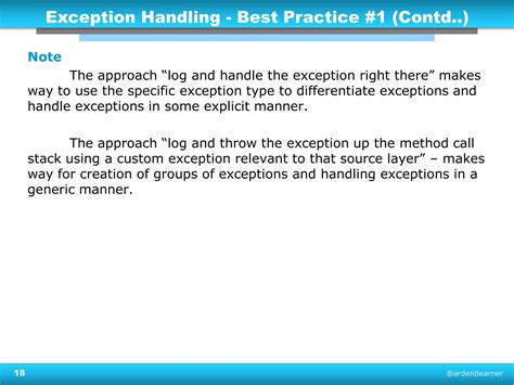 exception handling and logging in java best practices updated pdf