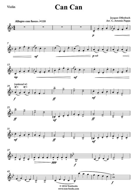 Orpheus In The Underworld Act Ii Can Can Offenbach Nuty Na Skrzypce