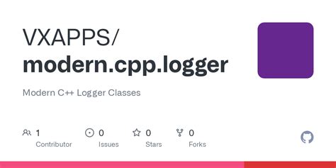 GitHub VXAPPS Modern Cpp Logger Modern C Logger Classes
