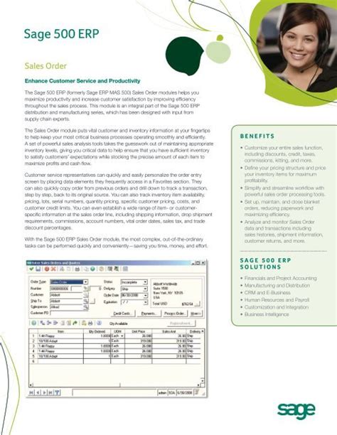 Sales Order Sage