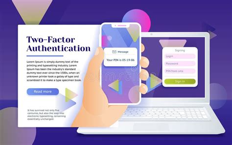 Multi Factor Authentication Mfa Sms Code Password Stock Vector