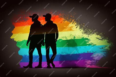 인권 또는 다양성 개념 Lgbt 프라이드 커뮤니티 게이 문화 기호 동성애 프라이드 레인보우 플래그 성적 정체성 화려한 무지개 트랜스젠더 기호 플래그 생성 Ai 프리미엄 사진