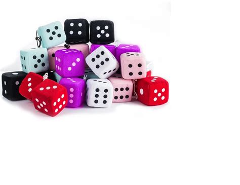 Custom Soft And Furry Dice Plush Toy Stuffed Colored Dice