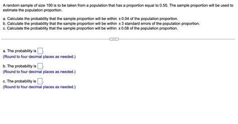 solved a random sample of size 100 is to be taken from a