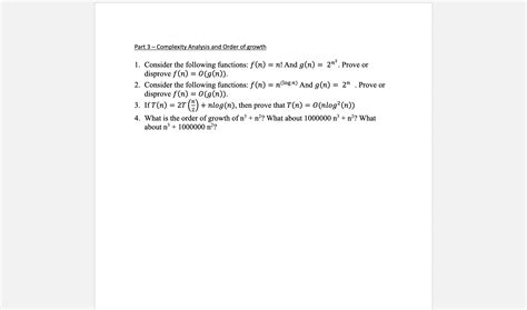 Solved For Each Of The Functions Below Provide The Chegg