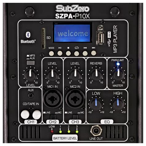 SubZero SZPA-P10X Battery Powered Portable PA System with Bluetooth at ...