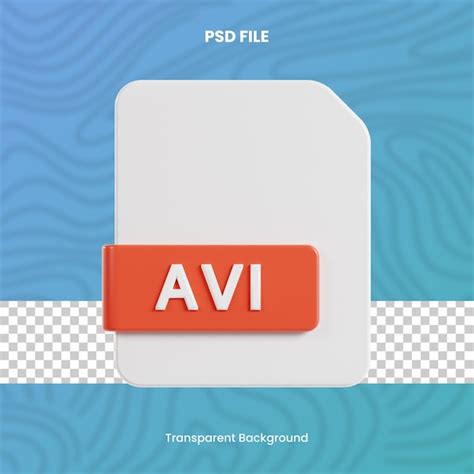 Premium Psd 3d Avi File Format File Format Set High Quality Isolated