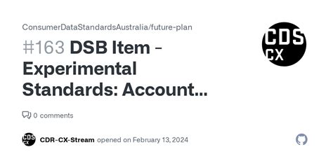 Dsb Item Experimental Standards Account Origination · Issue 163