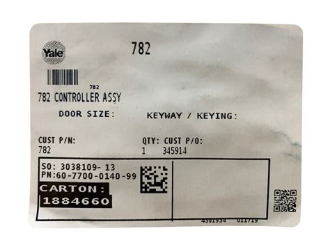 Yale 781n Controller 782n Is New Part