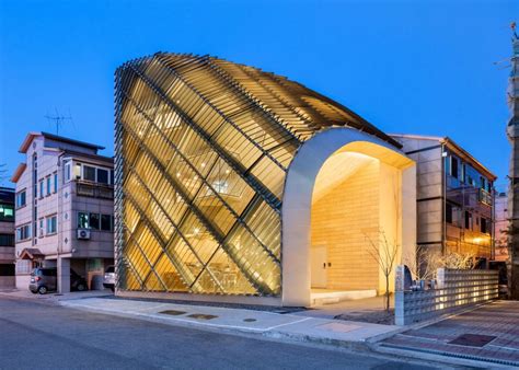 Aluminium Louvres Cover Facade Of House And Cafe In South Korea By And