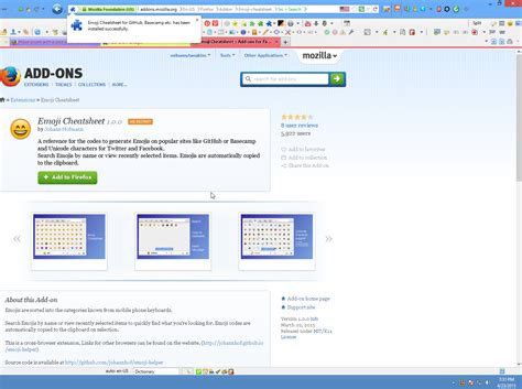 Major Issues With A Add On Emoji Cheatsheet And Missing Add Ons In Firefox 37 0 2 Firefox