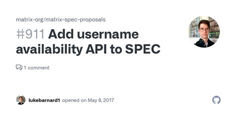 add username availability api to spec · issue 911 · matrix org matrix