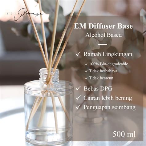 Jual 500ml Reed Diffuser Refill Alcohol Solvent Base Ecofriendly Biodegradeable Cairan Refill